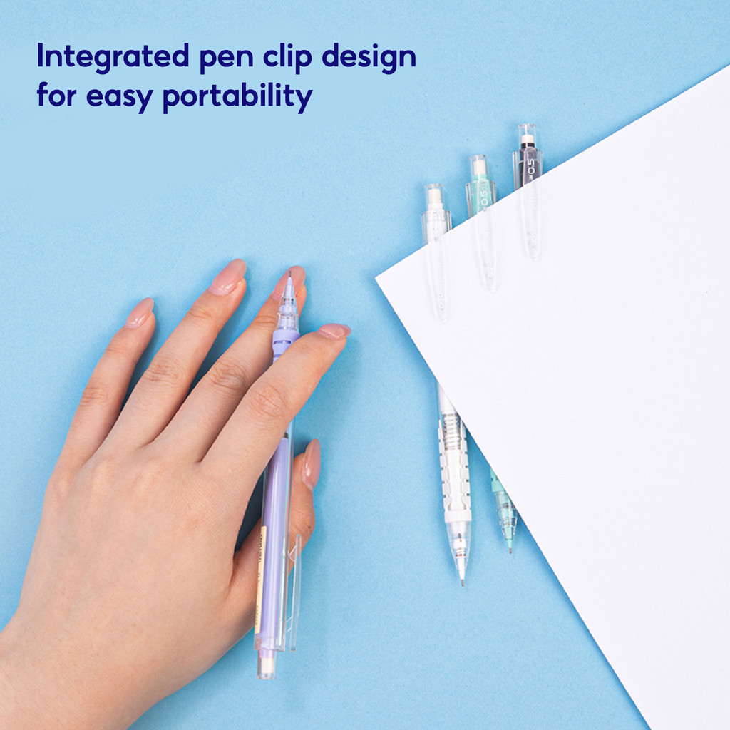 Deli Mechanical Pencil Fully Automatic Release Lead Pensel Tekan Picit ...