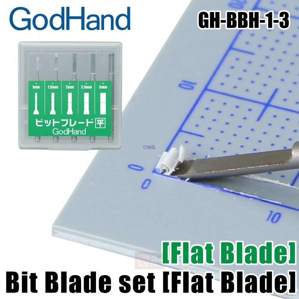 GodHand Bit Blade Set Set Of 5 (Flat Blade GH-BBH-1-3 / Round Blade GH-BBM-1-3) God Hand ...