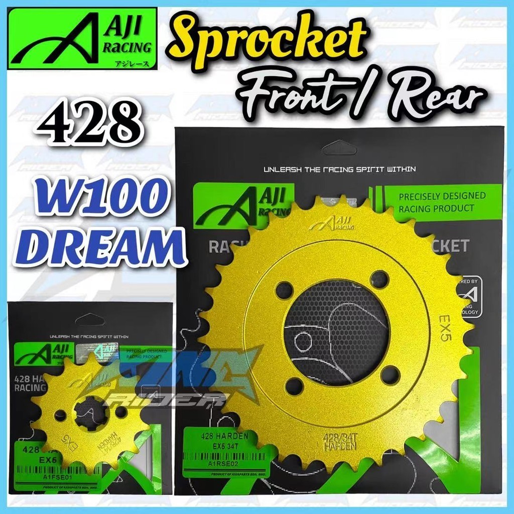 AJI RACING 428 EX5 Gold Harden Sprocket ORIGINAL Dream High Power HP ...