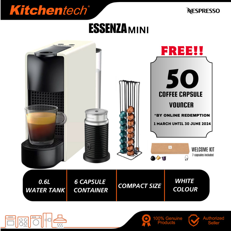 Nespresso C30-ME-WH-NE Essenza Mini Fully Automatic Capsule Espresso ...