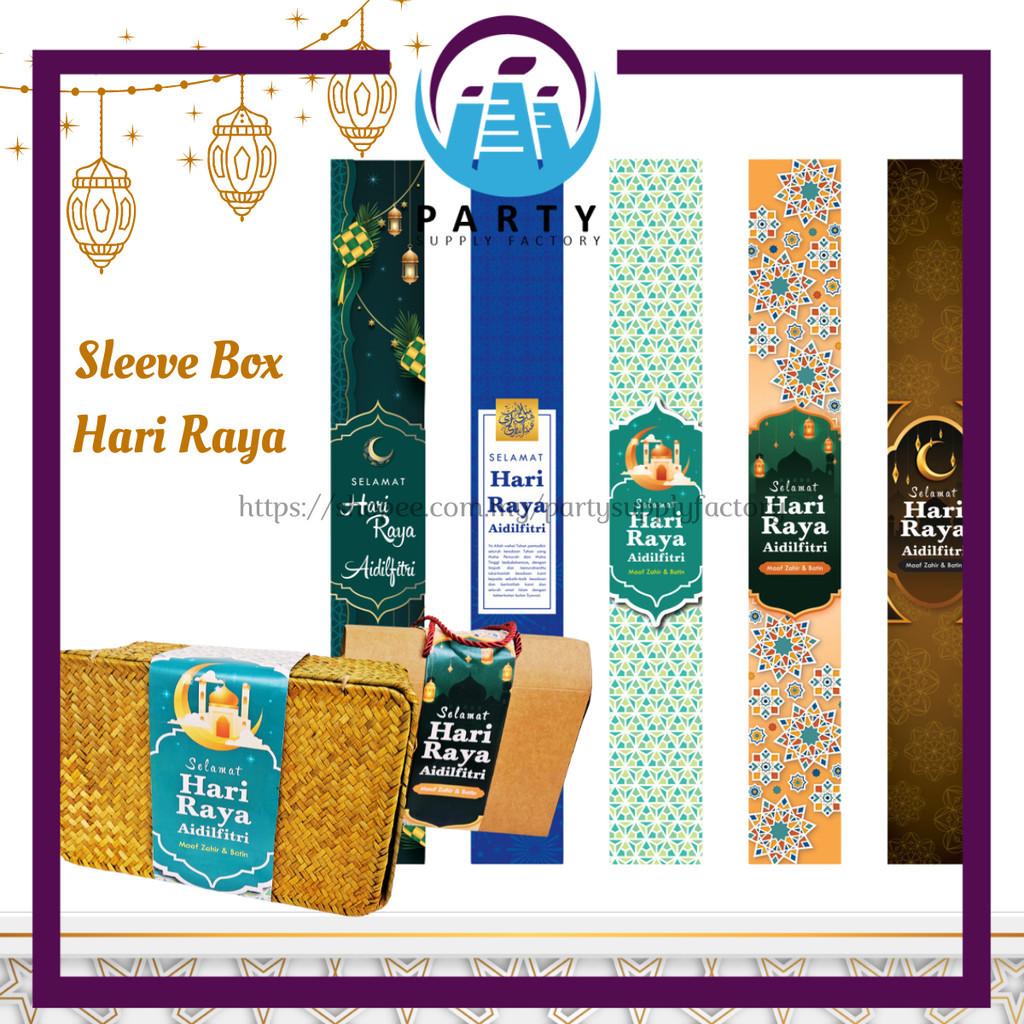 10PCS LABELING SLEEVES DESIGN HARI RAYA FOR BOX / HARI RAYA BASKET ...