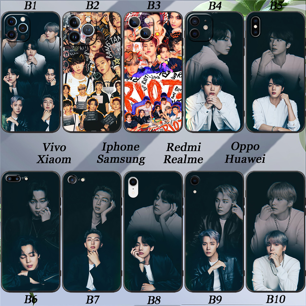 BTS Combination Silicone Soft Cover Camera Protection Phone Case 【In ...