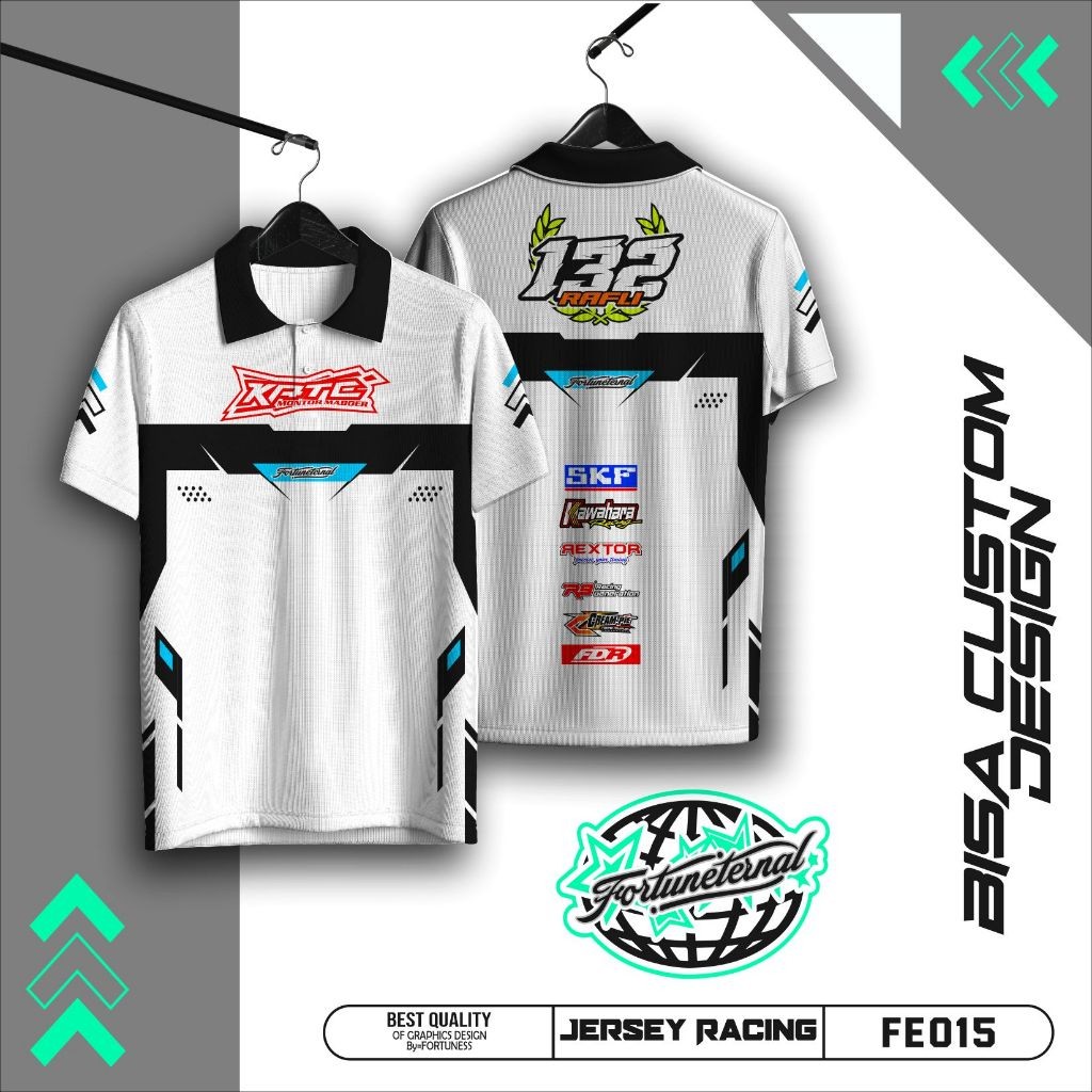 FE015 Custom Baju Jersey Racing team bebas desain full printing Unisex ...
