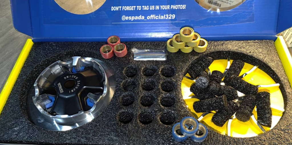 SCOOTER FRONT CVT PULLEY SET ESPADA RACING MOVABLE DRIVE KIT M1 NVX155 ...