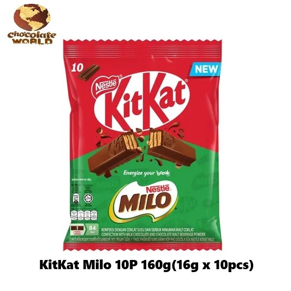 Kitkat Milo Chocolate Wafer 10P 160g (16g x 10pcs)(BB: Dec 2025) | Shopee Malaysia