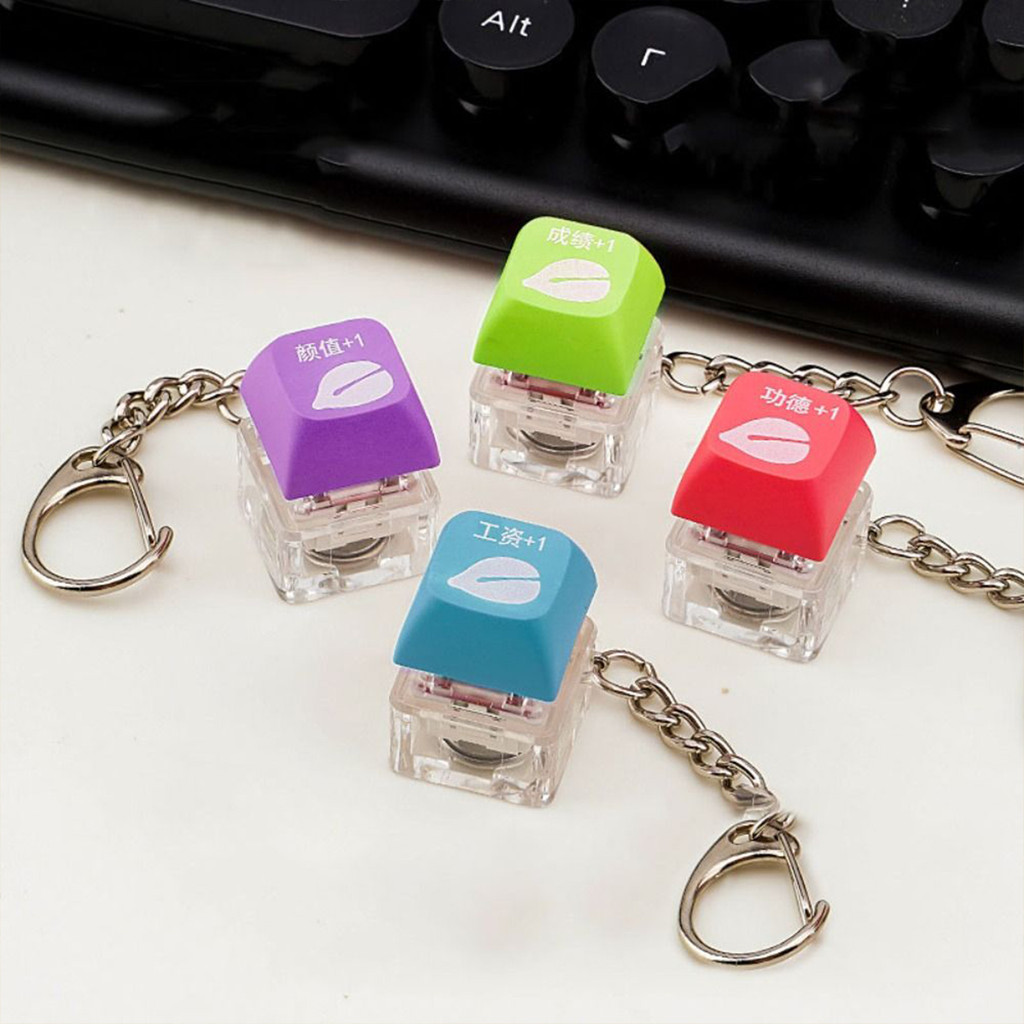 New Multifunctional Glowing Mechanical Keyboard Key Cap Toy Keychain ...