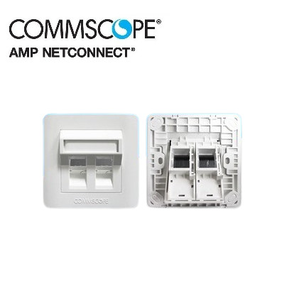 Commscope AMP RJ45/CAT6 1Port 2 Ports White FACEPLATE KIT DECORATOR (8 ...