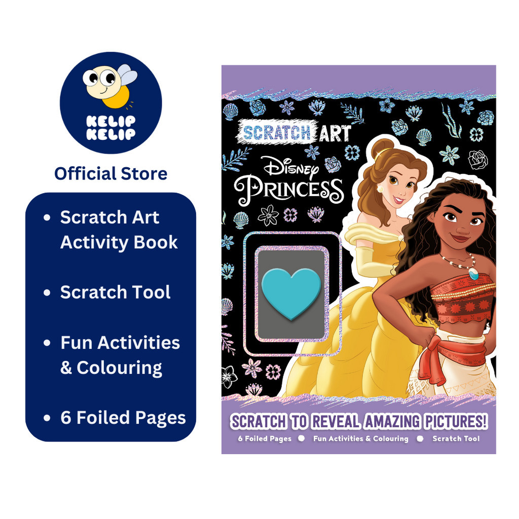 Disney Princess Scratch Art Giant Activity Book For Kids With Scratch ...