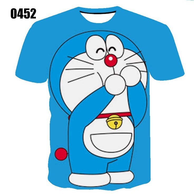 Summer T Shirts Men/women Cool Doraemon 3D Printed T-shirt Short Sleeve ...