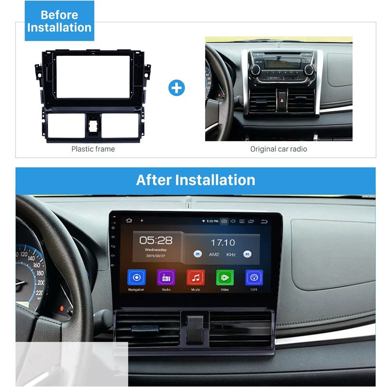 【With Frame Casing 】4G 32G Android Car Radio 8 core Carplay Headunit ...