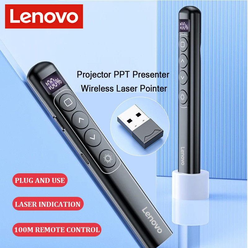 【READY STOCK】Lenovo Presenter Wireless Laser Pointer 2.4GHz Remote ...