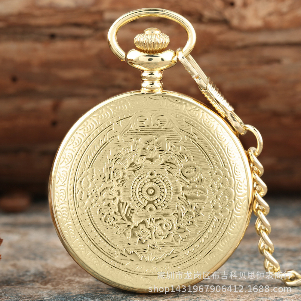 Classic Retro Shield Roman Character Thick Chain Quartz Large Size ...
