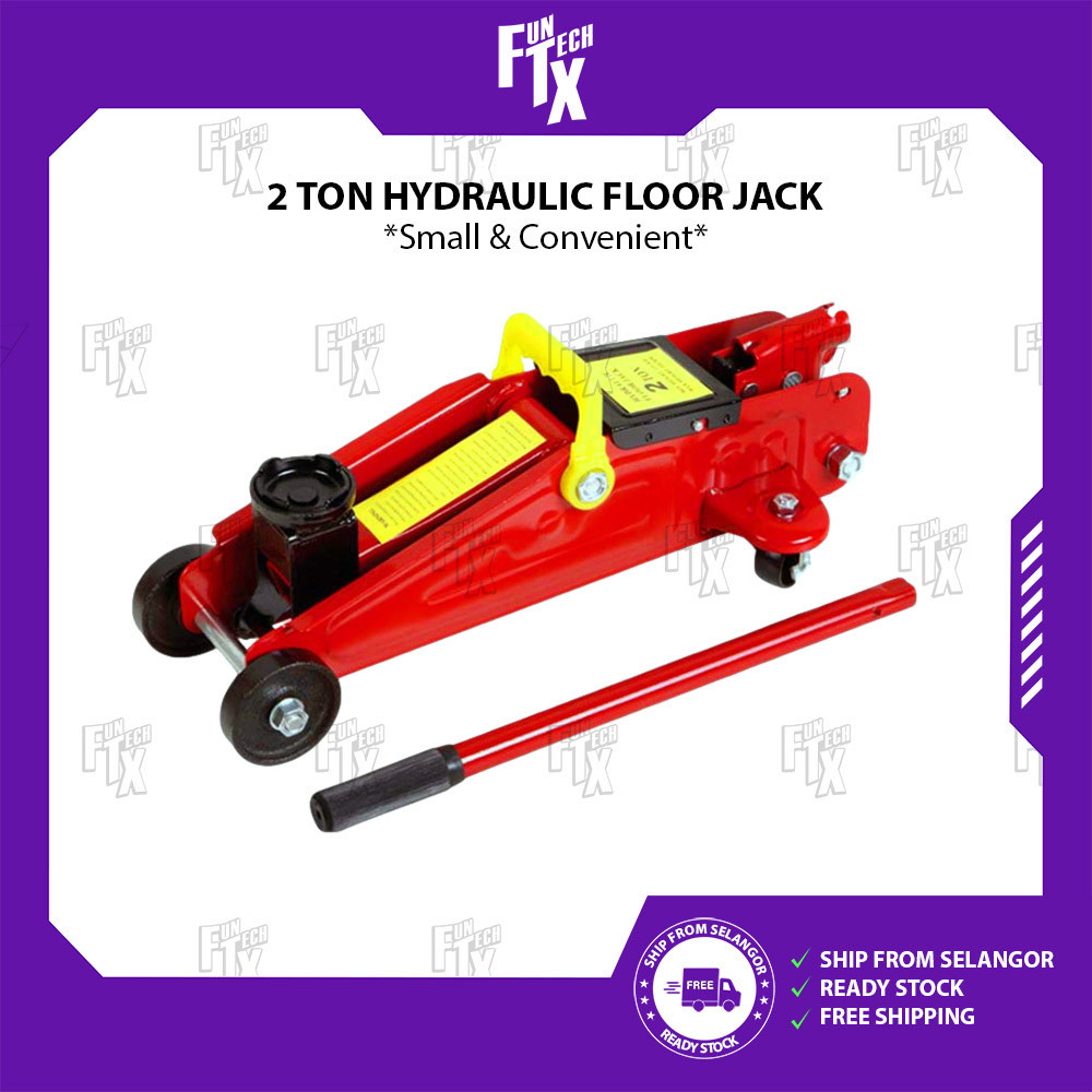 FunTech 2 Ton Hydraulic Floor Jack Car Jack Car Lifting Membaiki Kereta ...