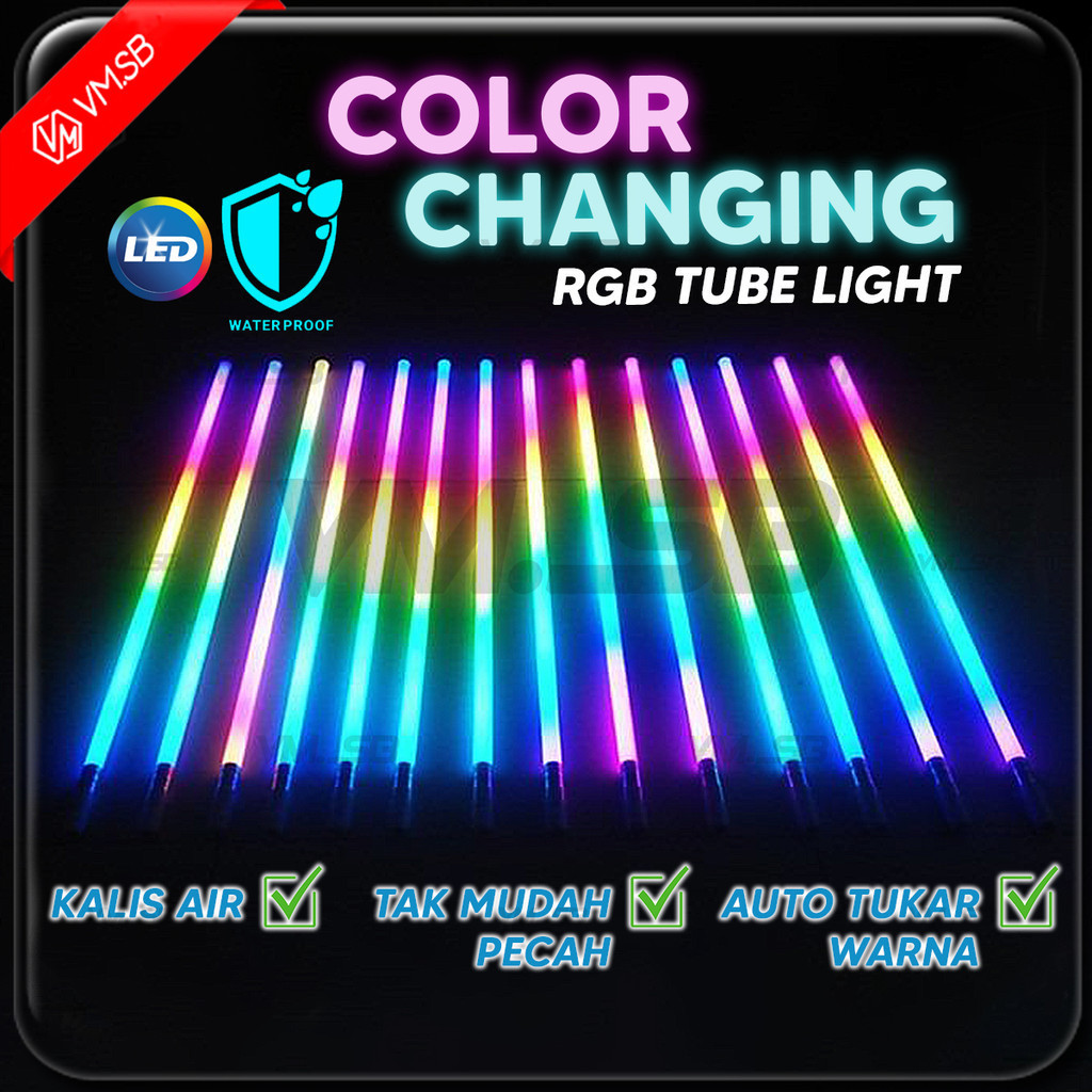 LED Flash Colour Changing Light Tube Weatherproof 4ft T8 Multi Color ...