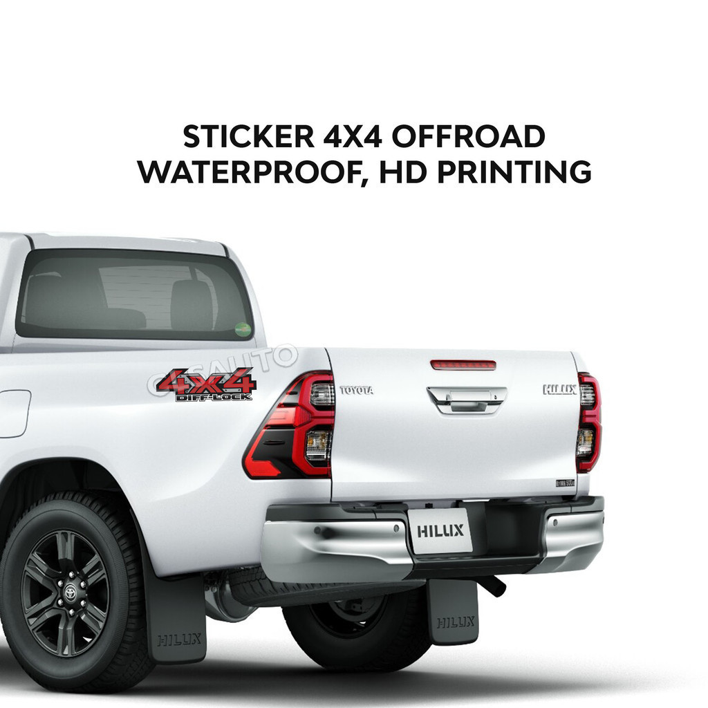 Sticker 4x4 Offroad Design 13 Hilux Ranger Raptor Triton DMAX Pickup ...