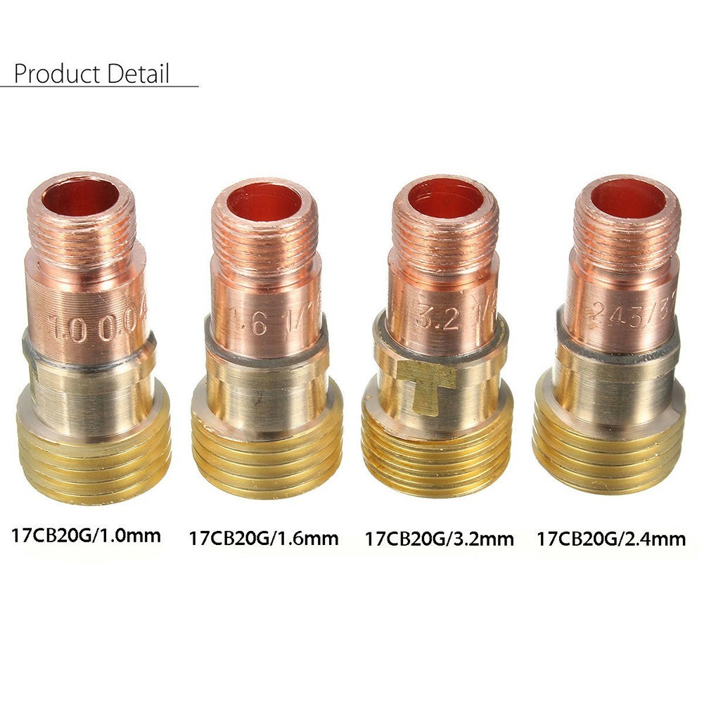 [GRKN] Brass Collets Body Stubby Gas Lens Connector With Mesh For Tig ...