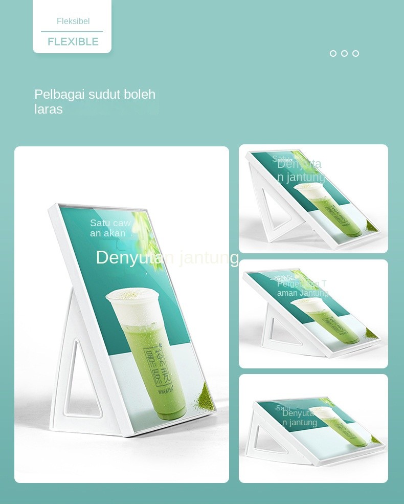 Acrylic Table Card Display Stand A3A4 Price Tag Table Sign Table Wine ...