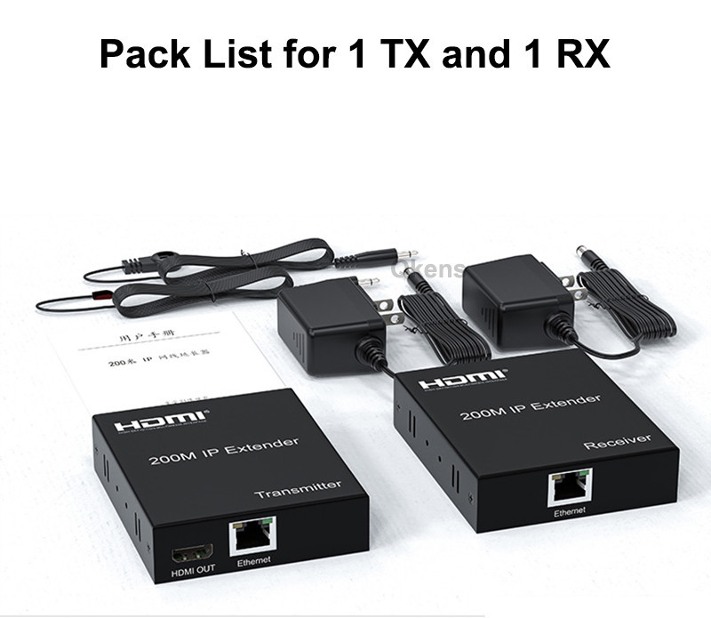 200M HDMI IP Extender HDMI Ethernet Cable Extender Over Cat5e Cat6 ...