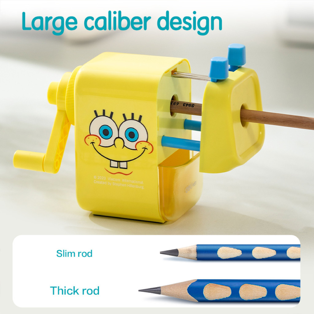 Deli SpongeBob SquarePants Rotary Sharpener For Thick Graphite Pencil ...