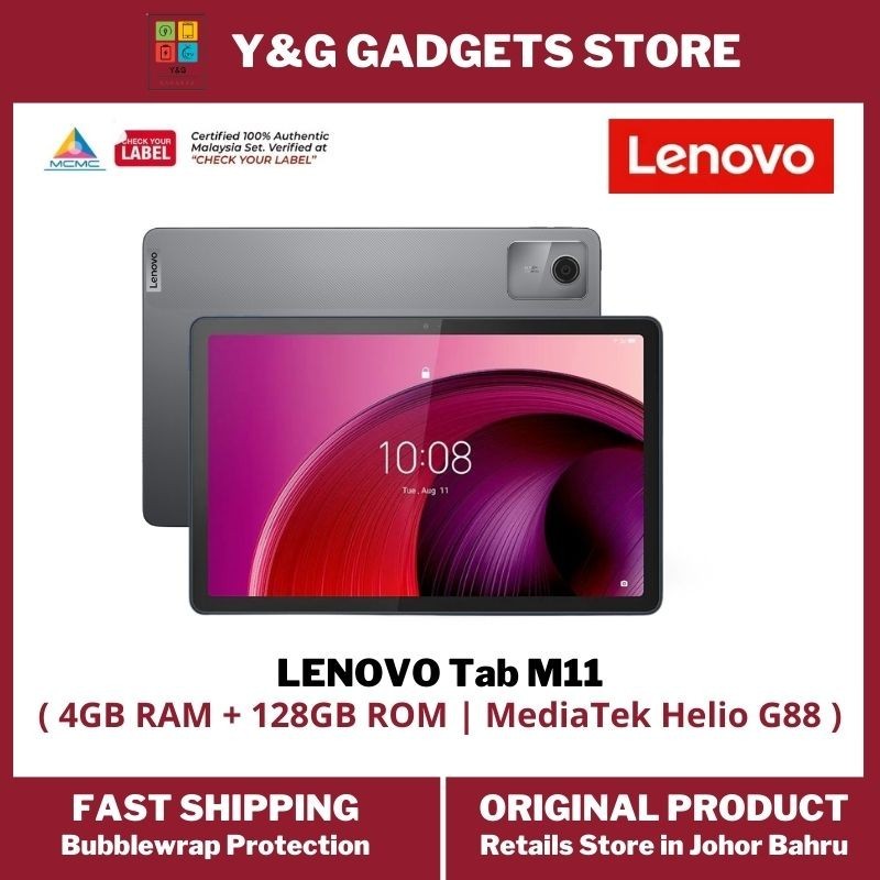 Lenovo Tab M11 | 4GB RAM + 128GB ROM | MediaTek Helio G88 | 7040mAh Battery | 15w Fast Charging ...