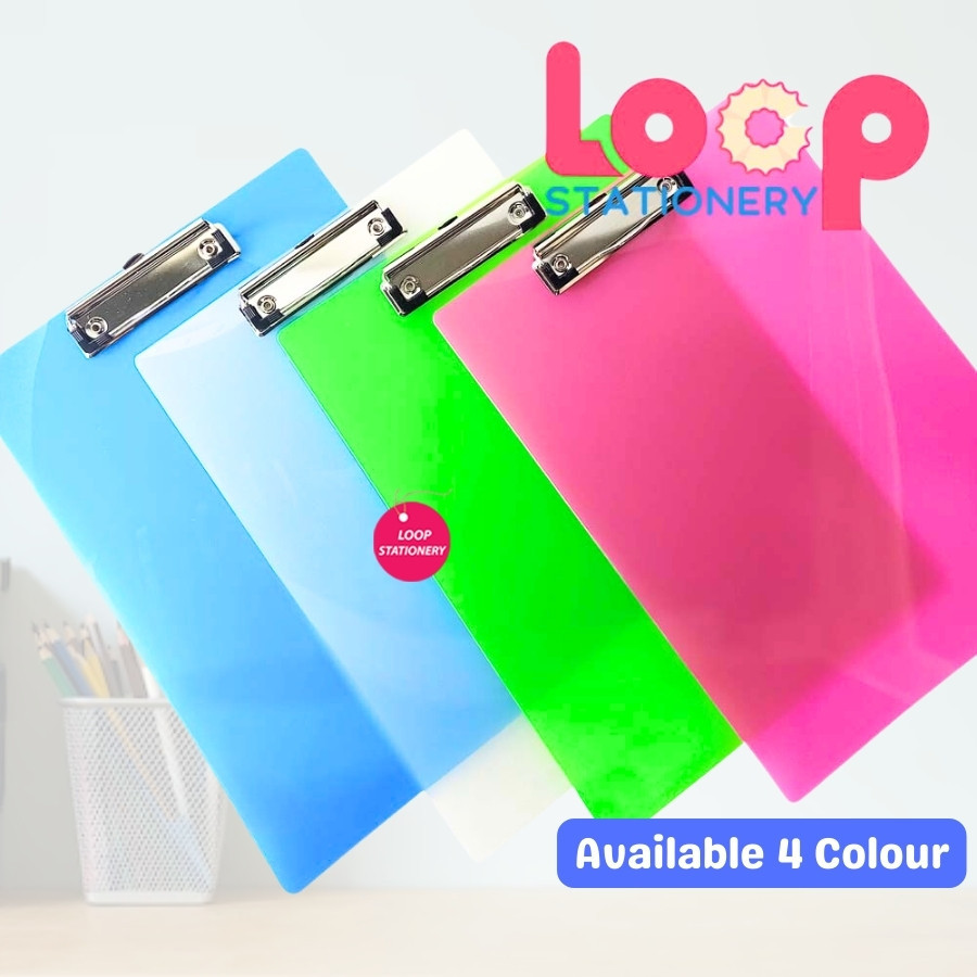A4 Wire Clipboard Semi Transparent Colour | Shopee Malaysia