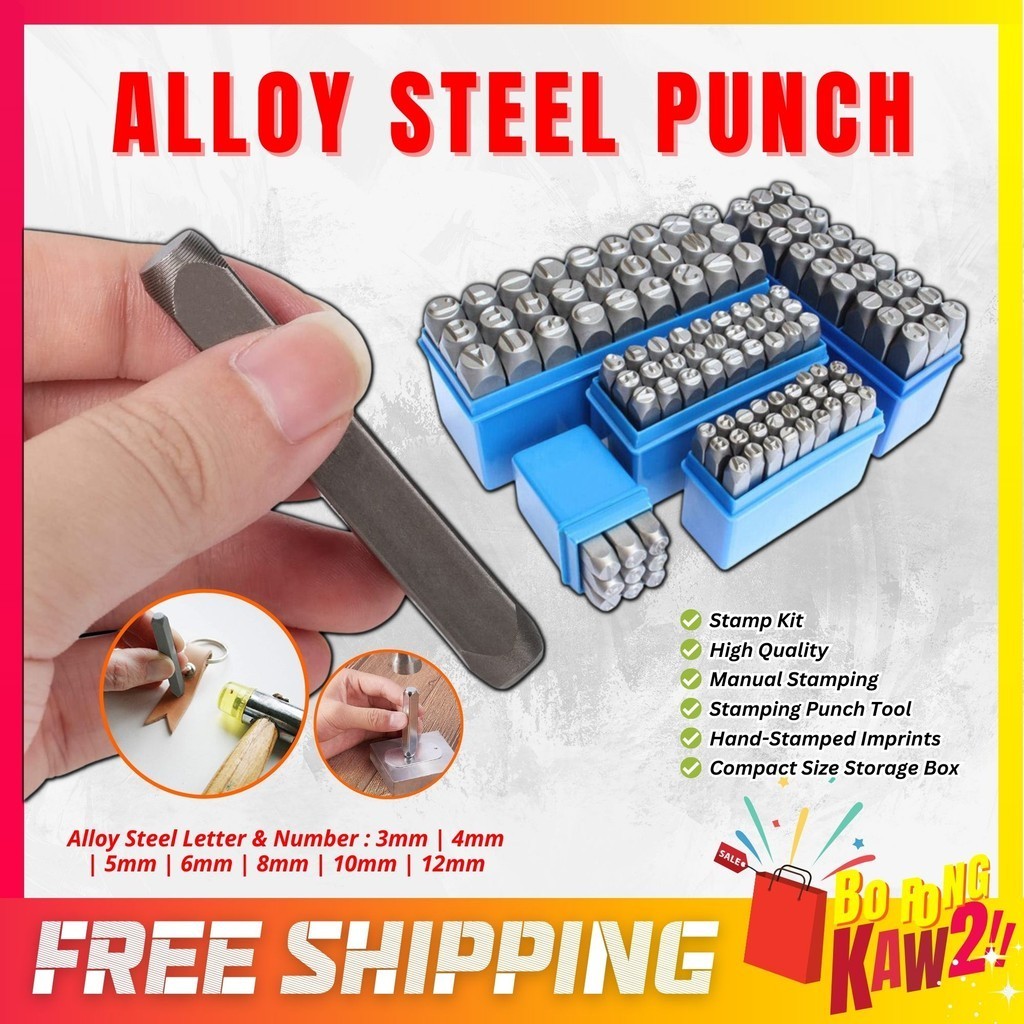 Number and Letter Stamp Set (36pcs Punch Set A-Z & 0-9) Manual Stamping ...