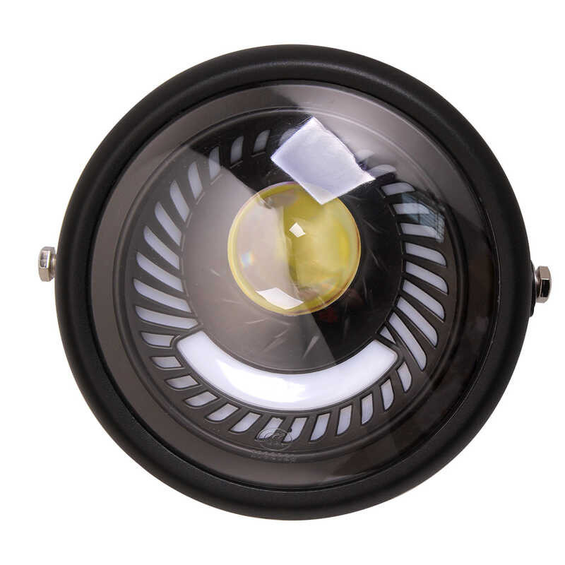 6.5 Inch Universal Cafe Racer Round Motorcycle Led Headlight Spiral ...