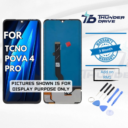 Thunder Drive Compatible For TECNO POVA 4 PRO LCD Touch Screen | Shopee ...