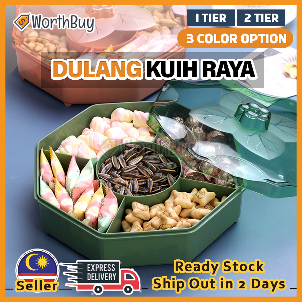 [1/2 Tier] Worthbuy Dessert Tray Stackable Serving Platter Dulang Kuih ...