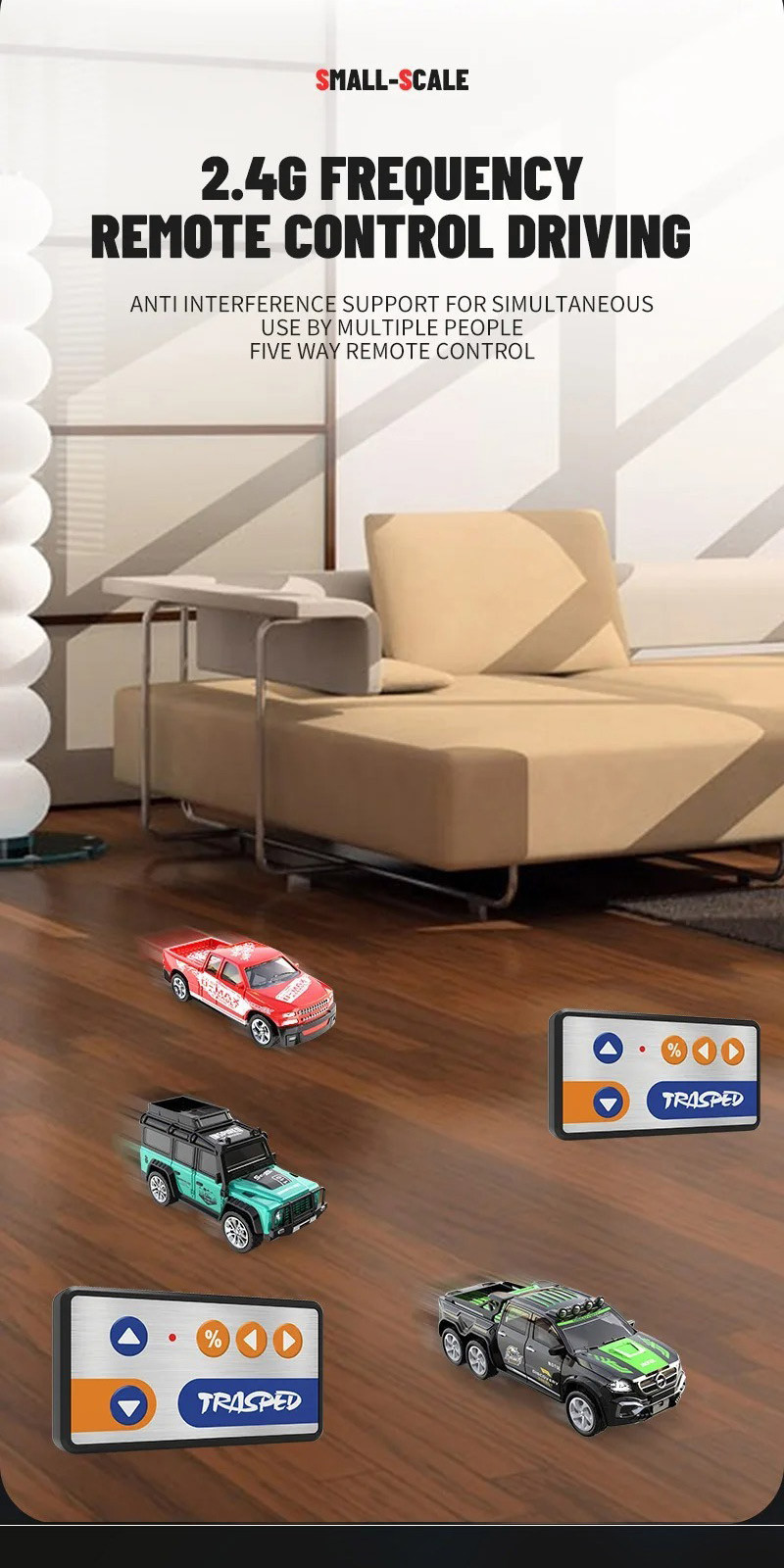 RC Cars 2.4G 5-Channel 1/64 Alloy Mini Remote Control SUV Drifts One ...
