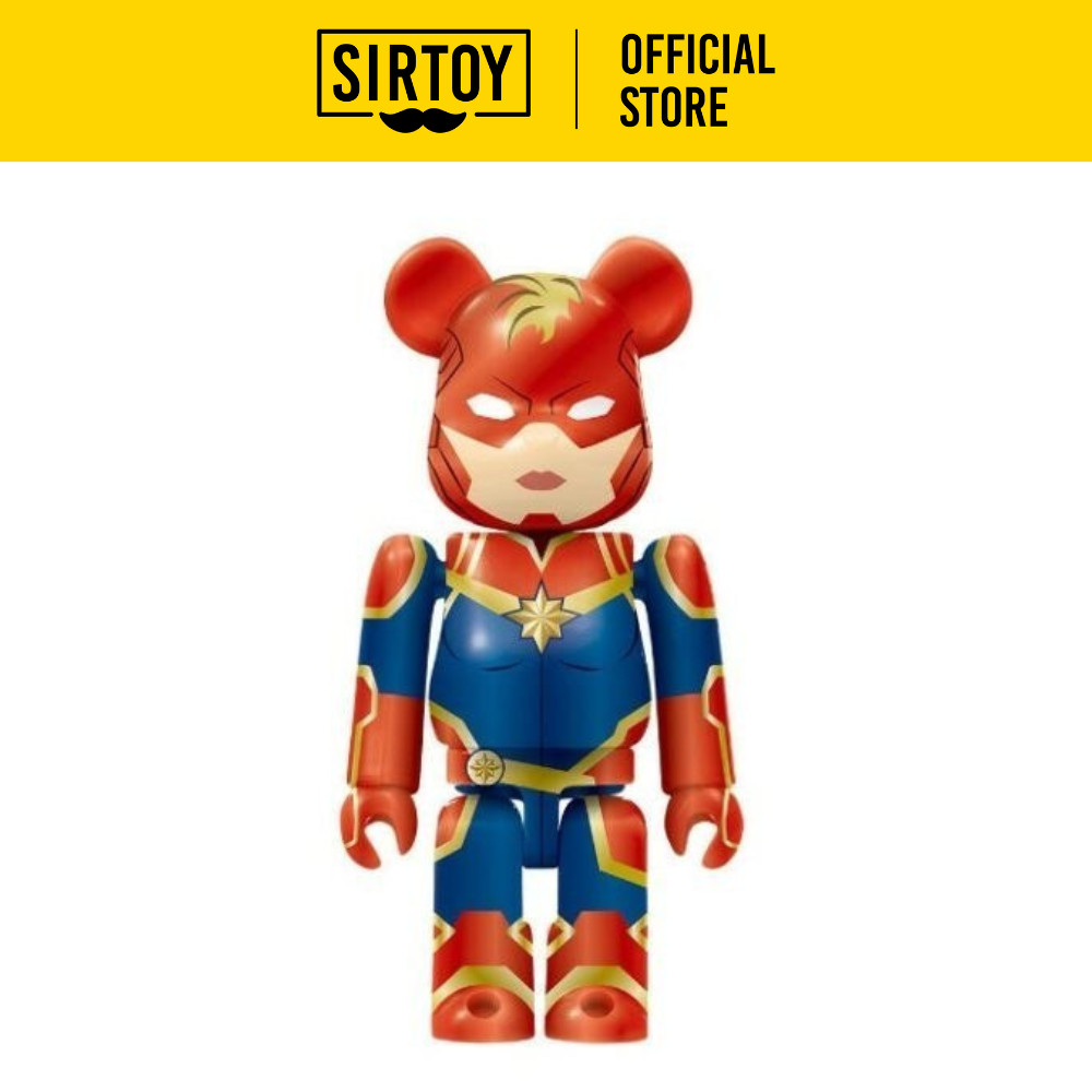 Medicom Toys Bearbrick 100% Marvel Kuji - Captain Marvel | Shopee Malaysia
