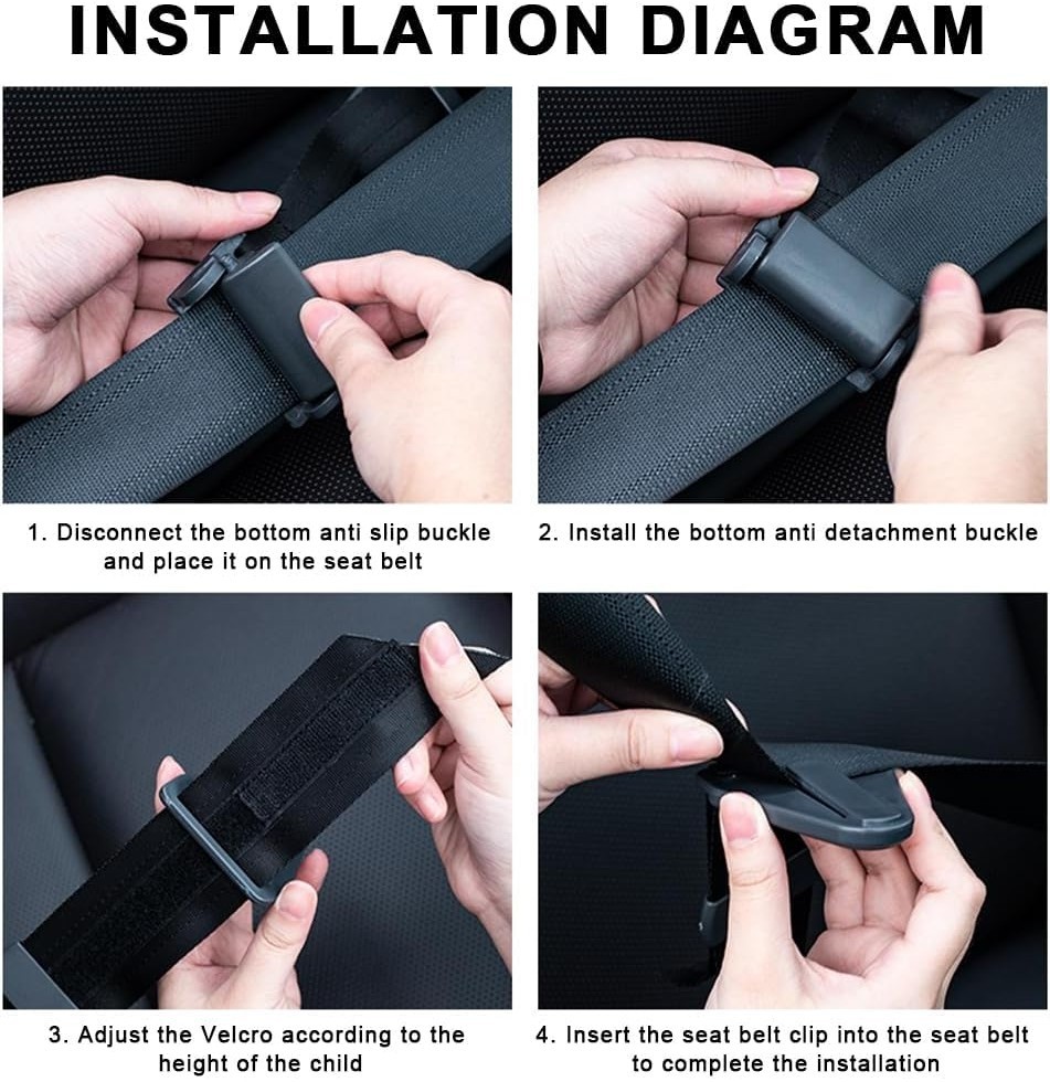 Seatbelt Adjuster Shoulder Guard Buckle Child Safety Belt Triangle ...