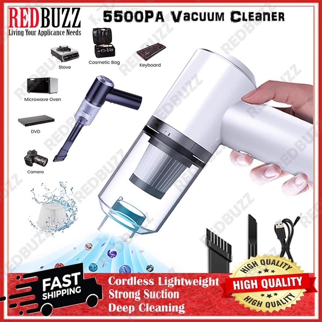 REDBUZZ Super 5500PA Car Vacuum Cleaner Cordless Handheld Vacum Cleaner ...