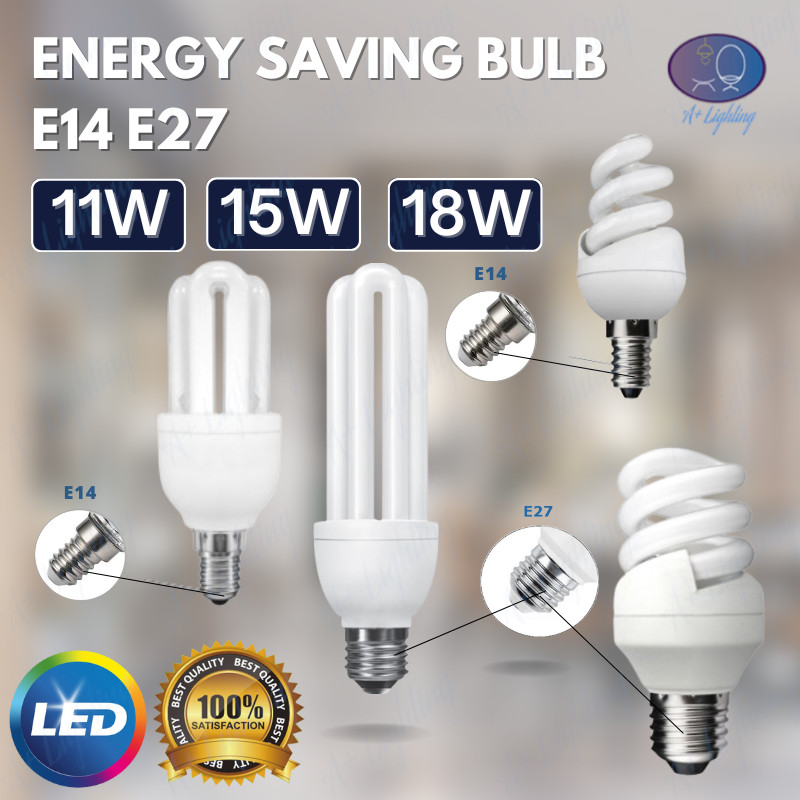 11W/15W/18W ENERGY SAVING BULB E27 E14 DAYLIGHT WHITE / WARM YELLOW ENERGY EFFICIENT MENTOL ...