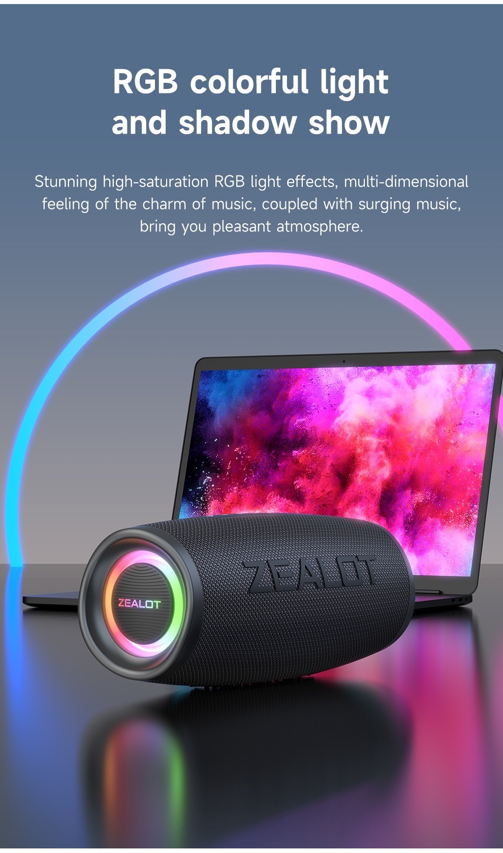 [Malaysia In Stock]ZEALOT S56 Bluetooth Speaker 40W Output Power ...