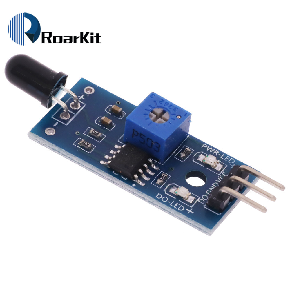 Ir Flame Sensor Module Detector Smartsense For Temperature Detecting Suitable For Arduino