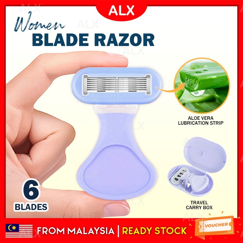 ALX Portable Mini Razor Blade Shaver Women Armpit Leg Facial Hair ...