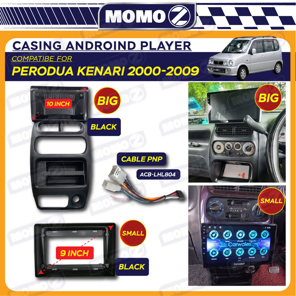Car Perodua Kenari 2000-2009 Dashboard Audio Android Player Casing 9 ...