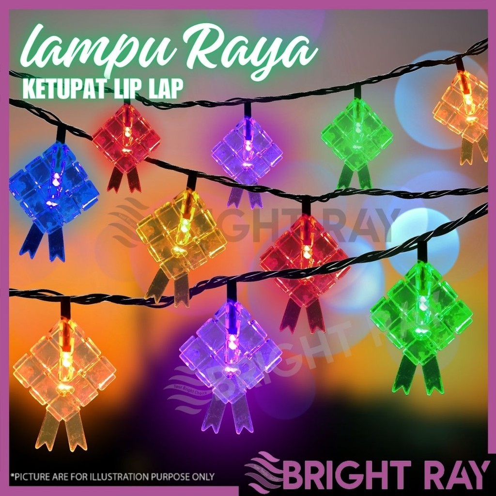 [RAYA 2025] Lampu Raya Liplap Ketupat Flashing Light String Light Fairy ...