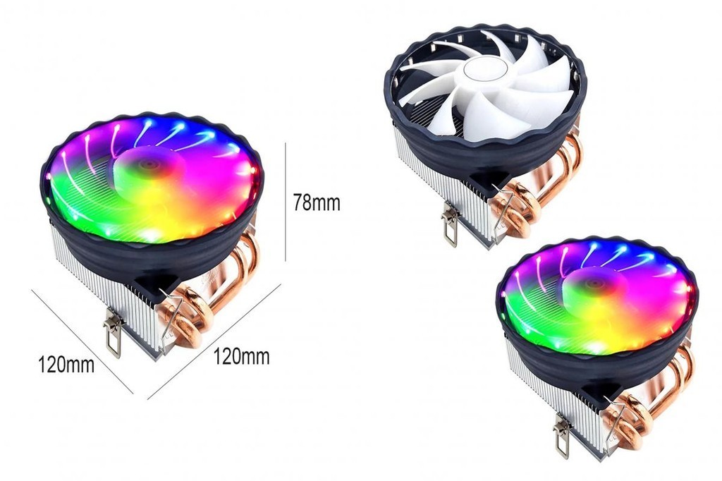 Motherboard Controlled Fan 4pin Pwm Fan Rgb Pwm Cpu Cooler Fan for Lga ...