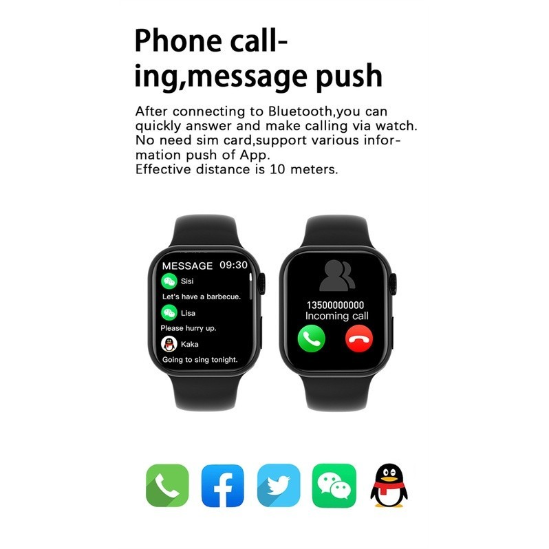 Smart Watch i8 Pro Max Series 8 with 6 Styles of Watch Menus Bluetooth ...