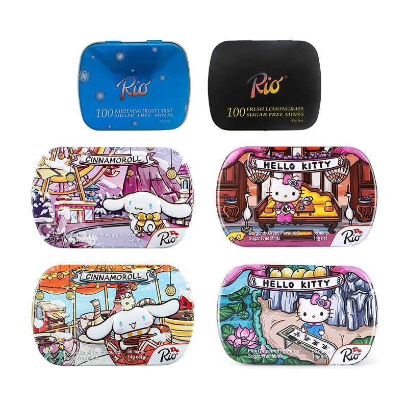 ZEJUN Rio Strong Sugar Free Mints, Fresh Breath Gum Fruit Flavored Cool ...