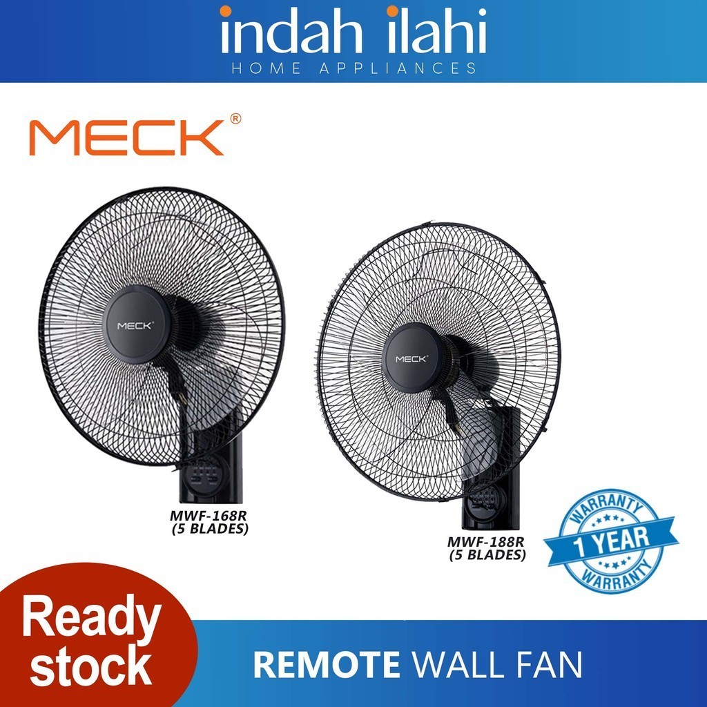 Meck Wall Fan with Remote MWF-168R (16") MWF-188R (18") | Shopee Malaysia