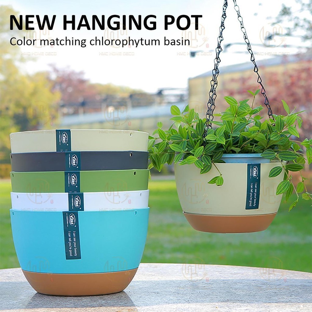Self-Watering Hanging Pot Garden Planter Flower Pot Hanging Basket Pot ...