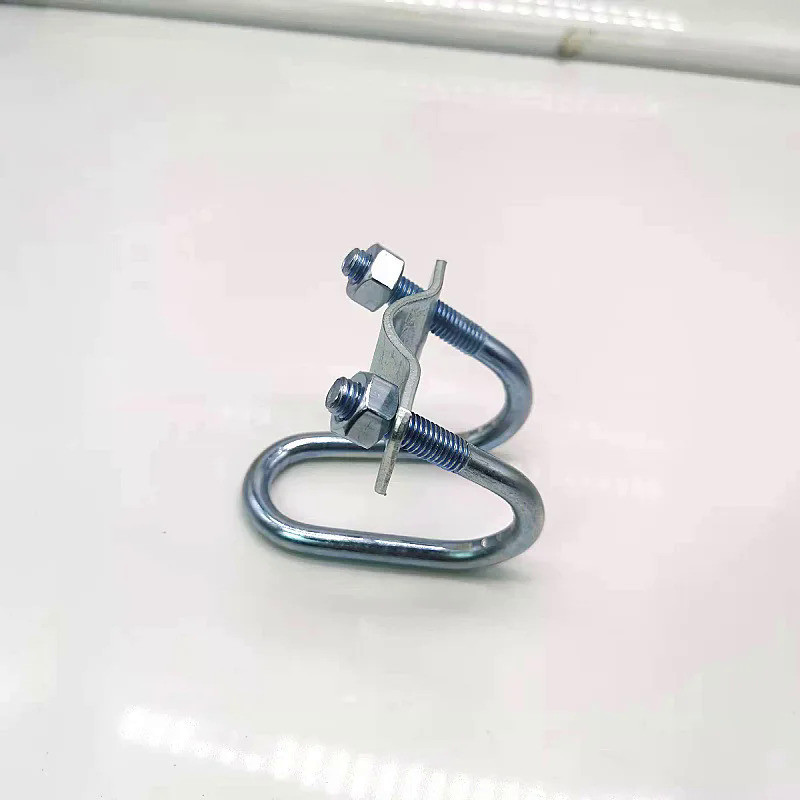 U Bolt 20 25 32 40 50 M6M8 304&Galvanized Double U-Cross Pipe Clamp Screw Steel Connector ...