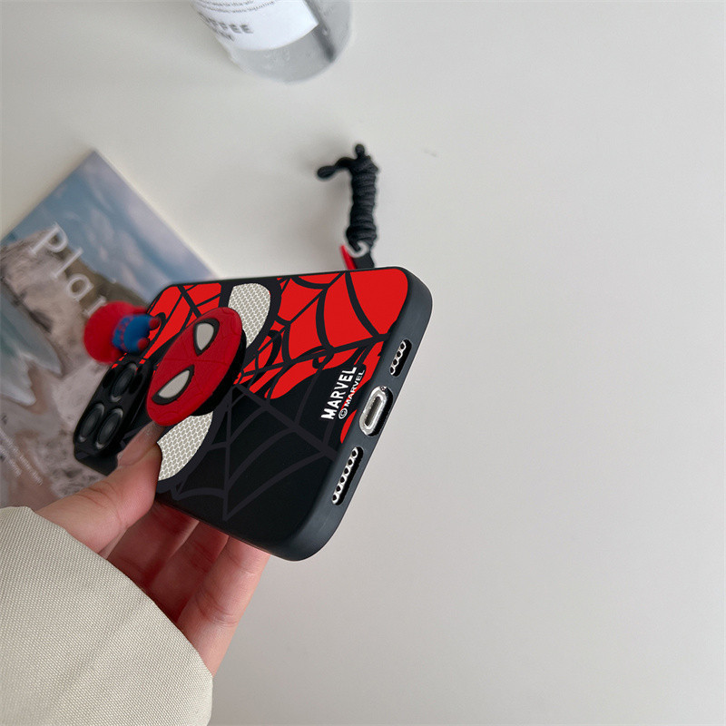 ⭐Really Stock⭐Cartoon Spider Man Phone Holder Casing For Xiaomi Redmi ...