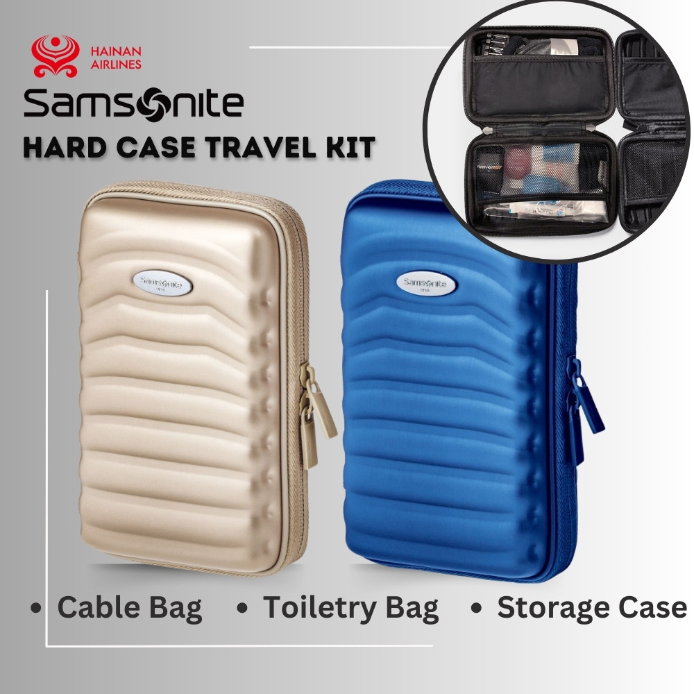 Samsonite Airlines Amenity Kit Accessories Powerbank Hard Case Gadget ...