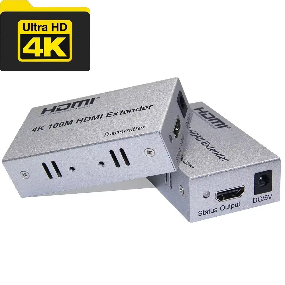 4K 30Hz HDMI Extender over Rj45 Cat5e Cat6 Cable 100M HDMI Ethernet ...