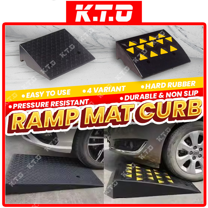 Heavy Duty Rubber Road Curb Step Mat Ramp Kerb Car Road Slope Threshold ...