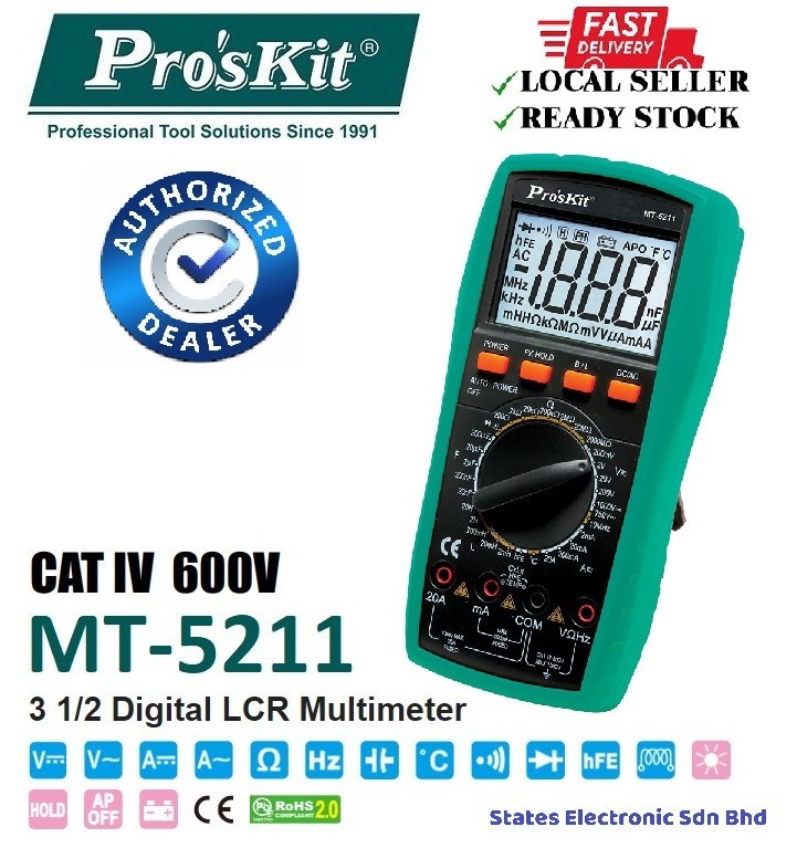 Pro'sKit MT-5211 3½ Digital LCR Multimeter (Taiwan) | Shopee Malaysia